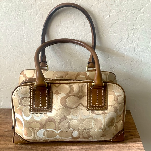 Coach | Bags | Coach Euc Signature Satchel Tote Bag | Poshmark